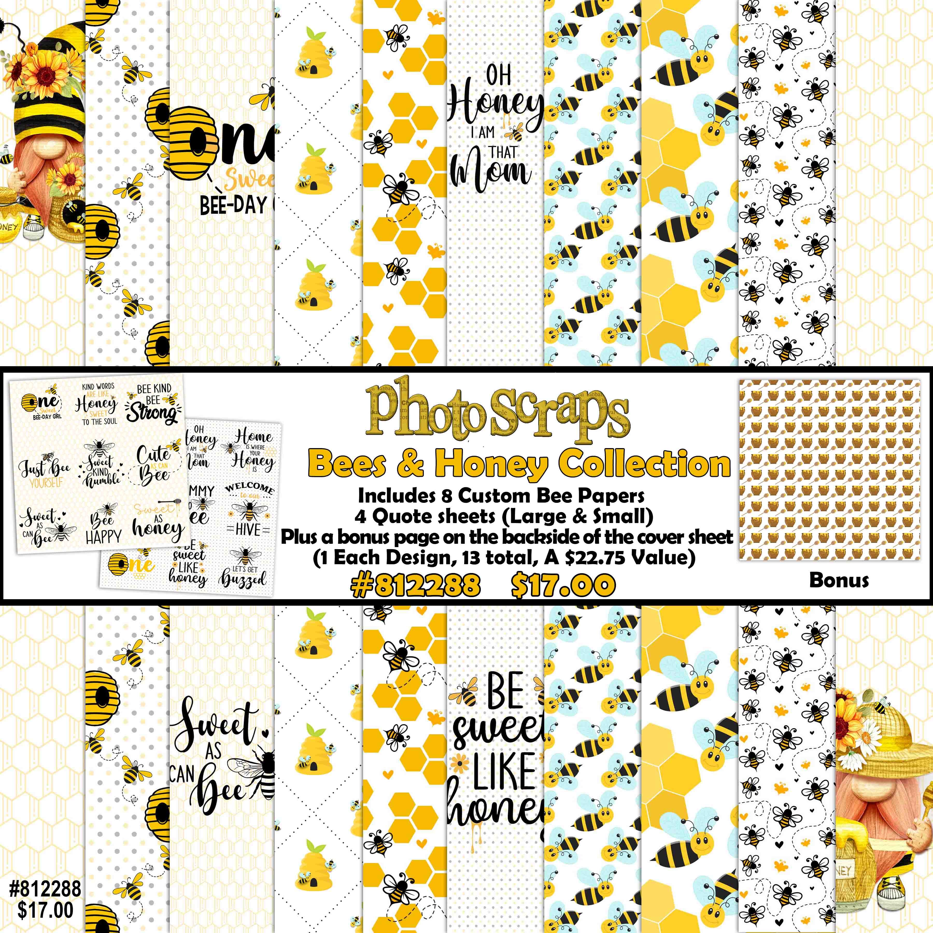 Bees & Honey Collection Pack – Photo Scraps