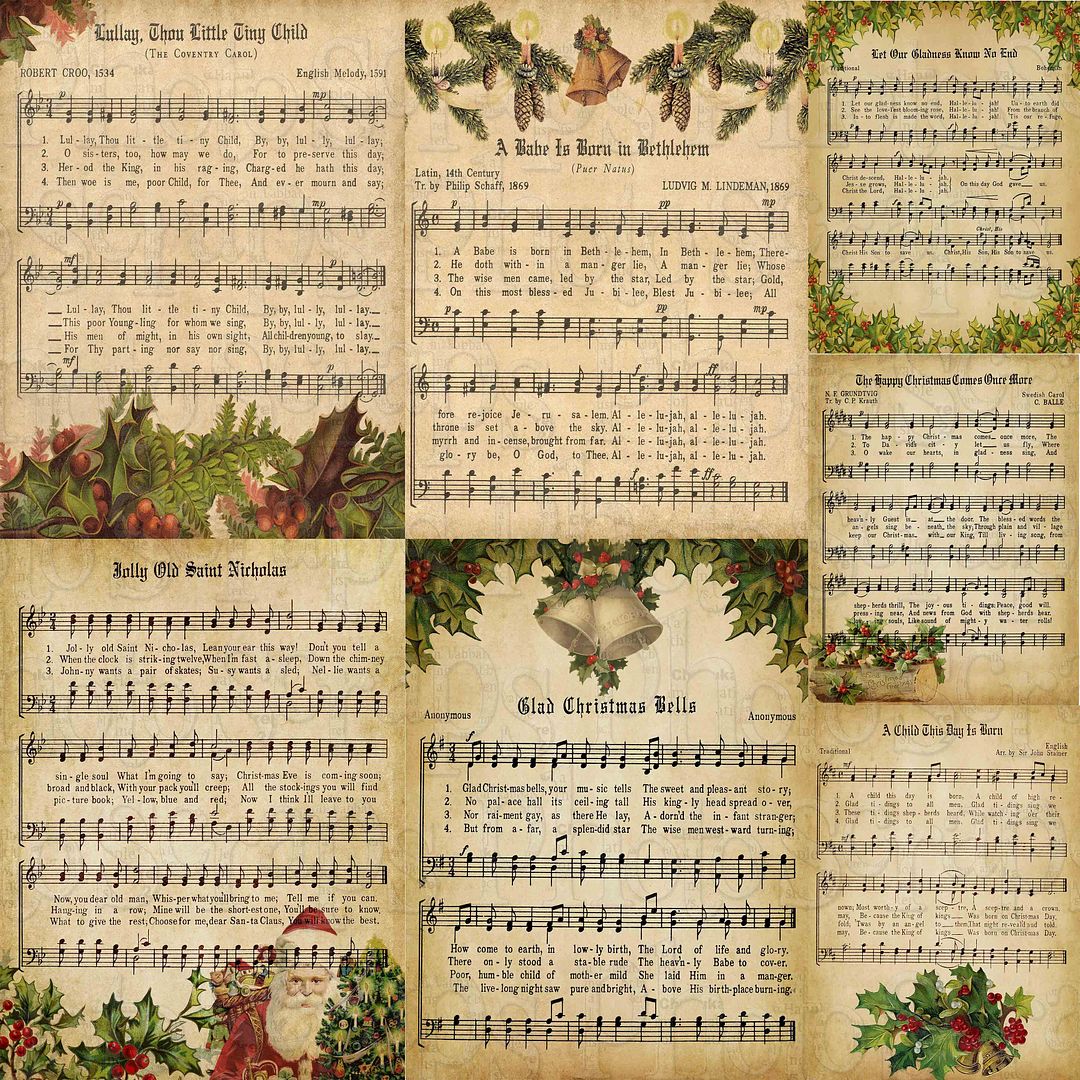 Christmas Music Paper 1 – Photo Scraps