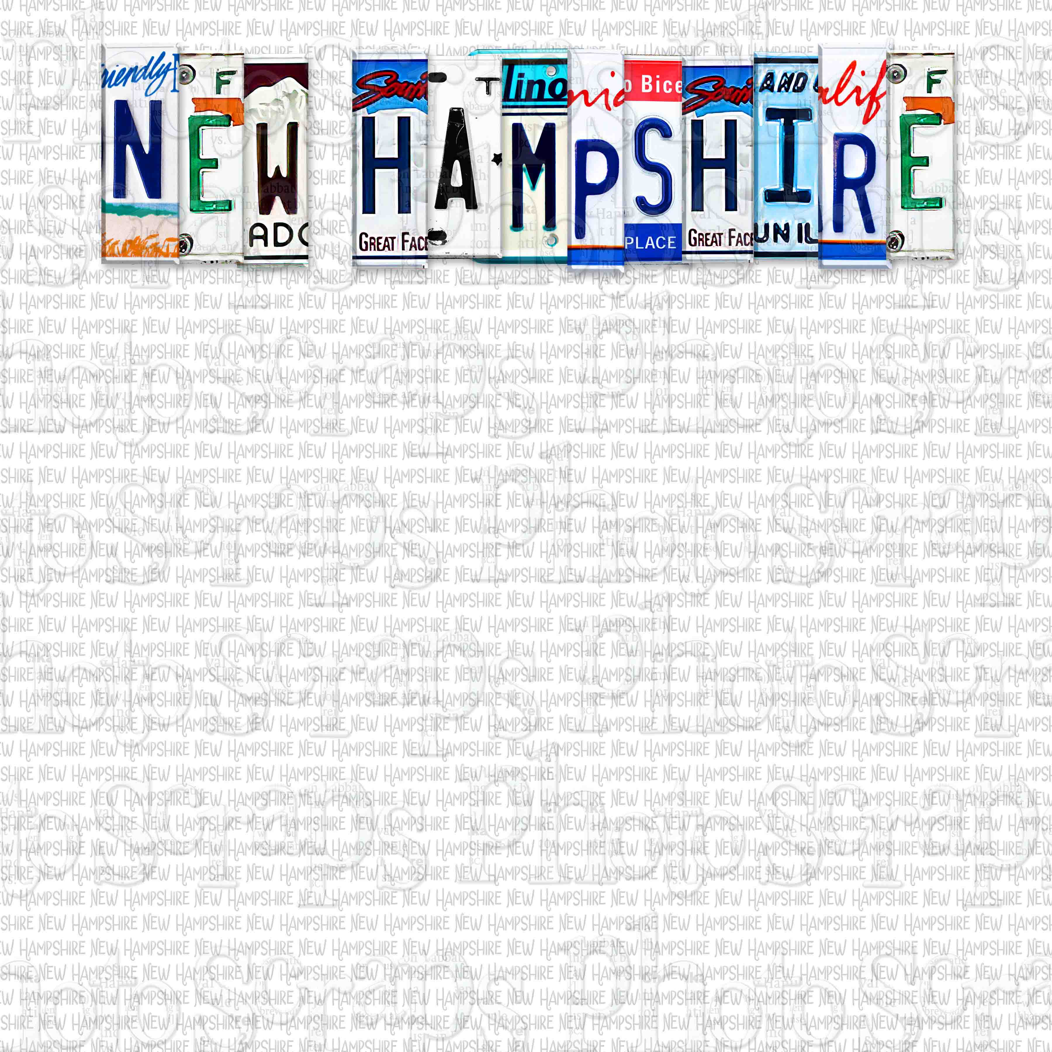 New Hampshire State License Plate Title Paper – Photo Scraps