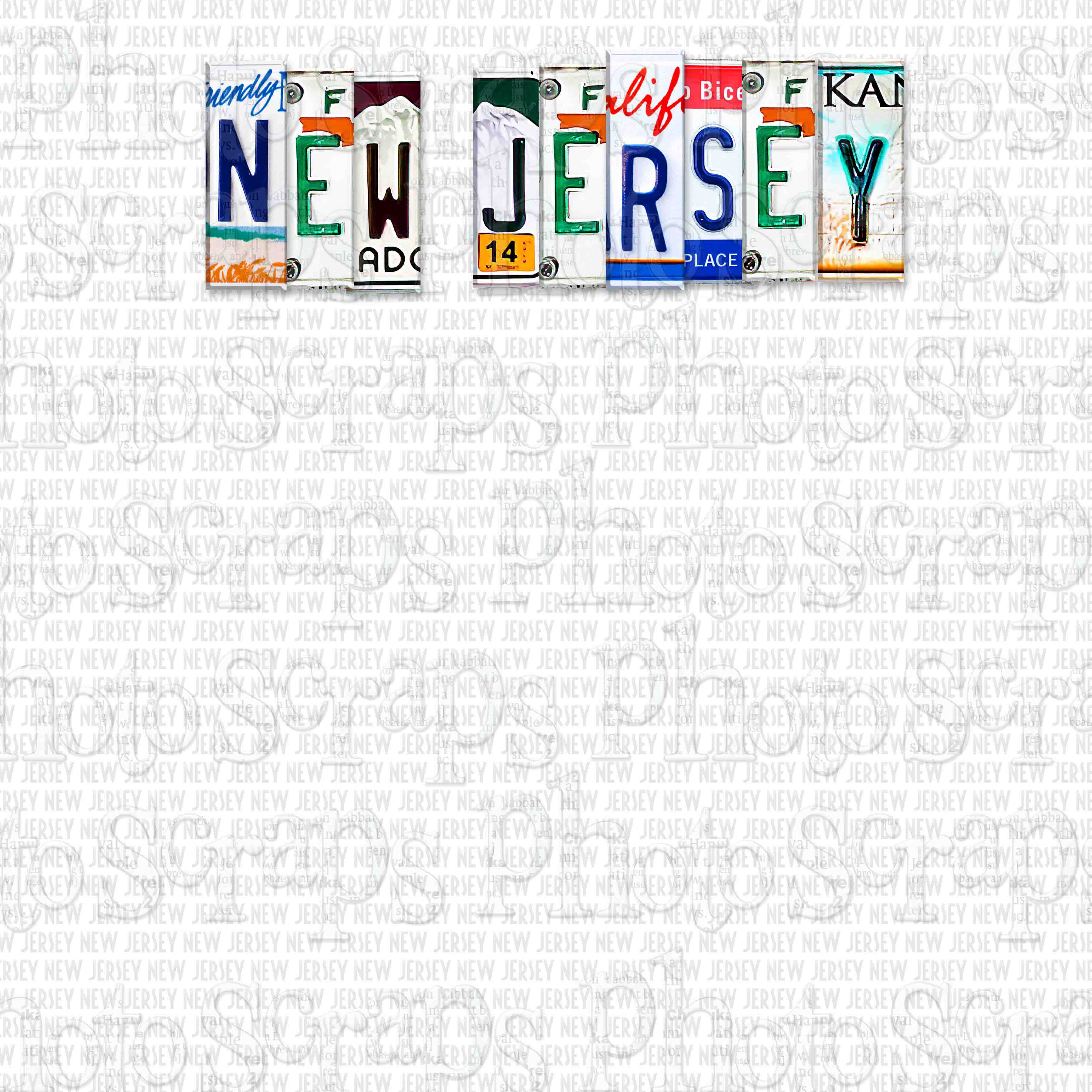 New Jersey State License Plate Title Paper – Photo Scraps