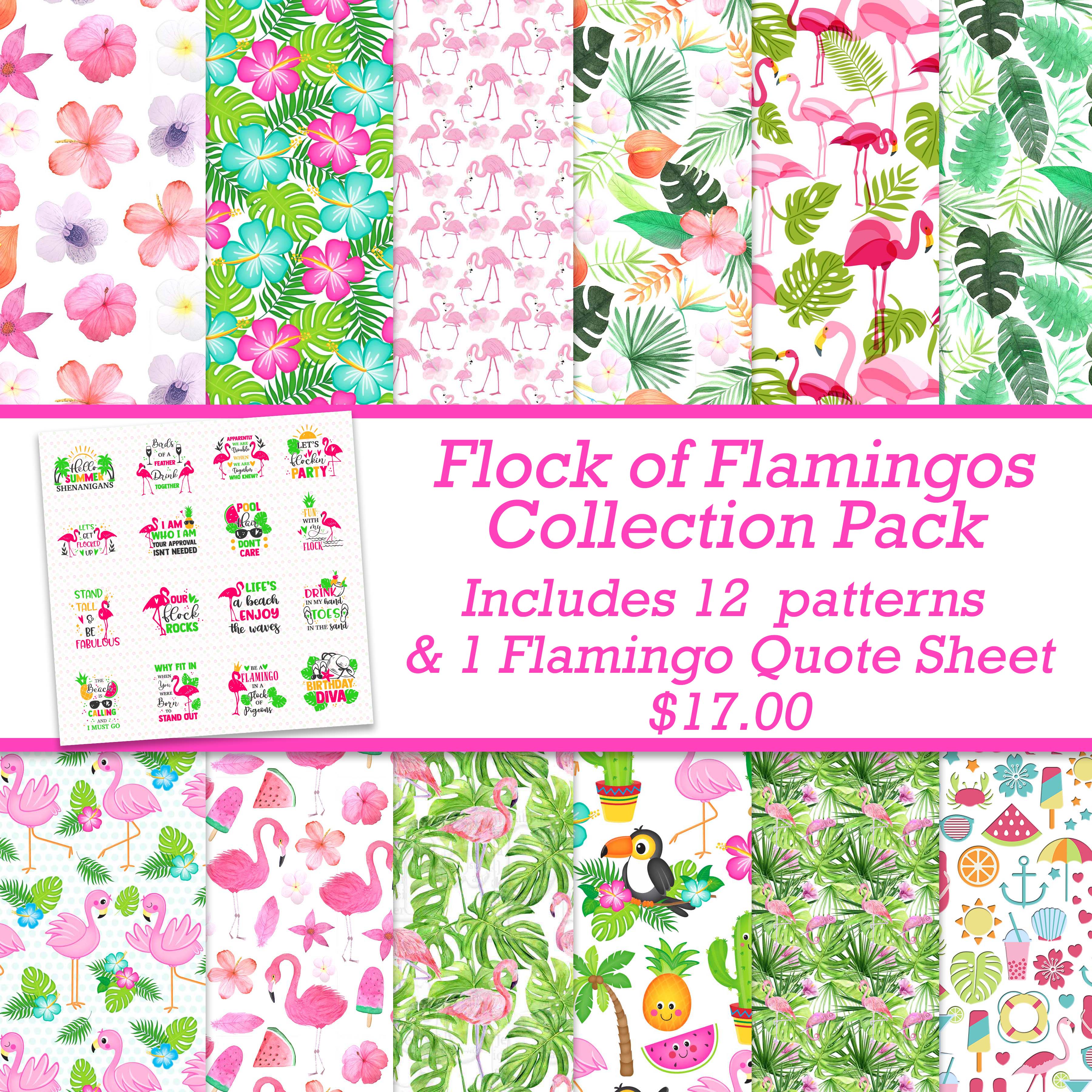 Flock of Flamingos Collection Pack – Photo Scraps