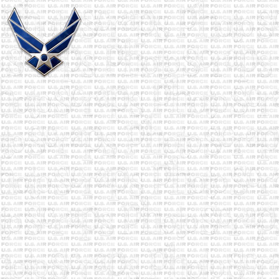 Air Force silver repeating with wing logo – Photo Scraps