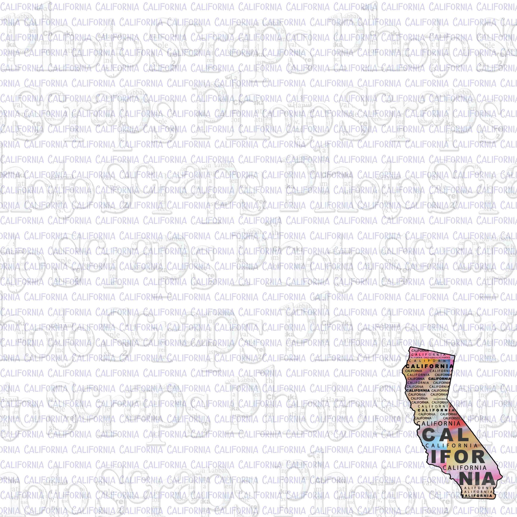 California State Shape Paper – Photo Scraps