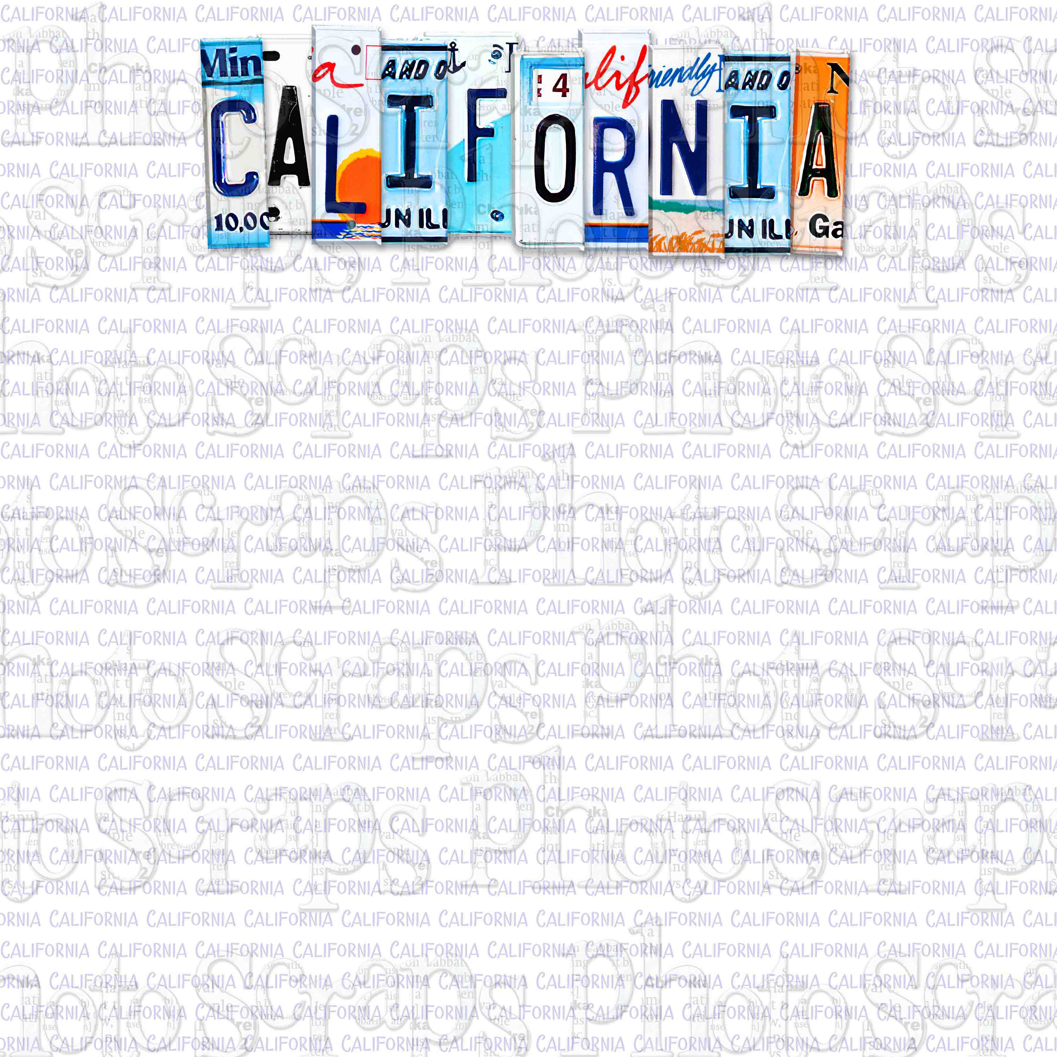 California License Plate Title Paper – Photo Scraps