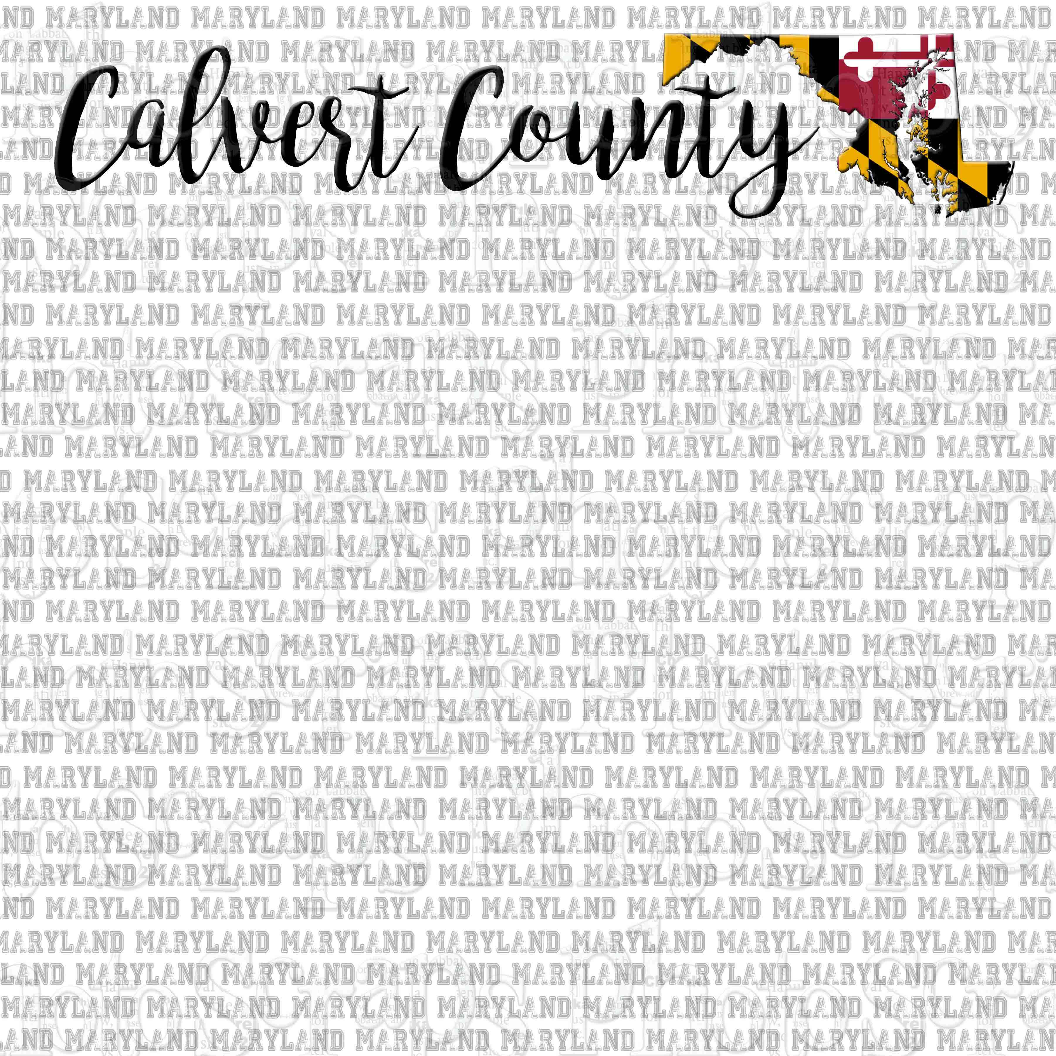 Calvert County with MD Map Paper – Photo Scraps