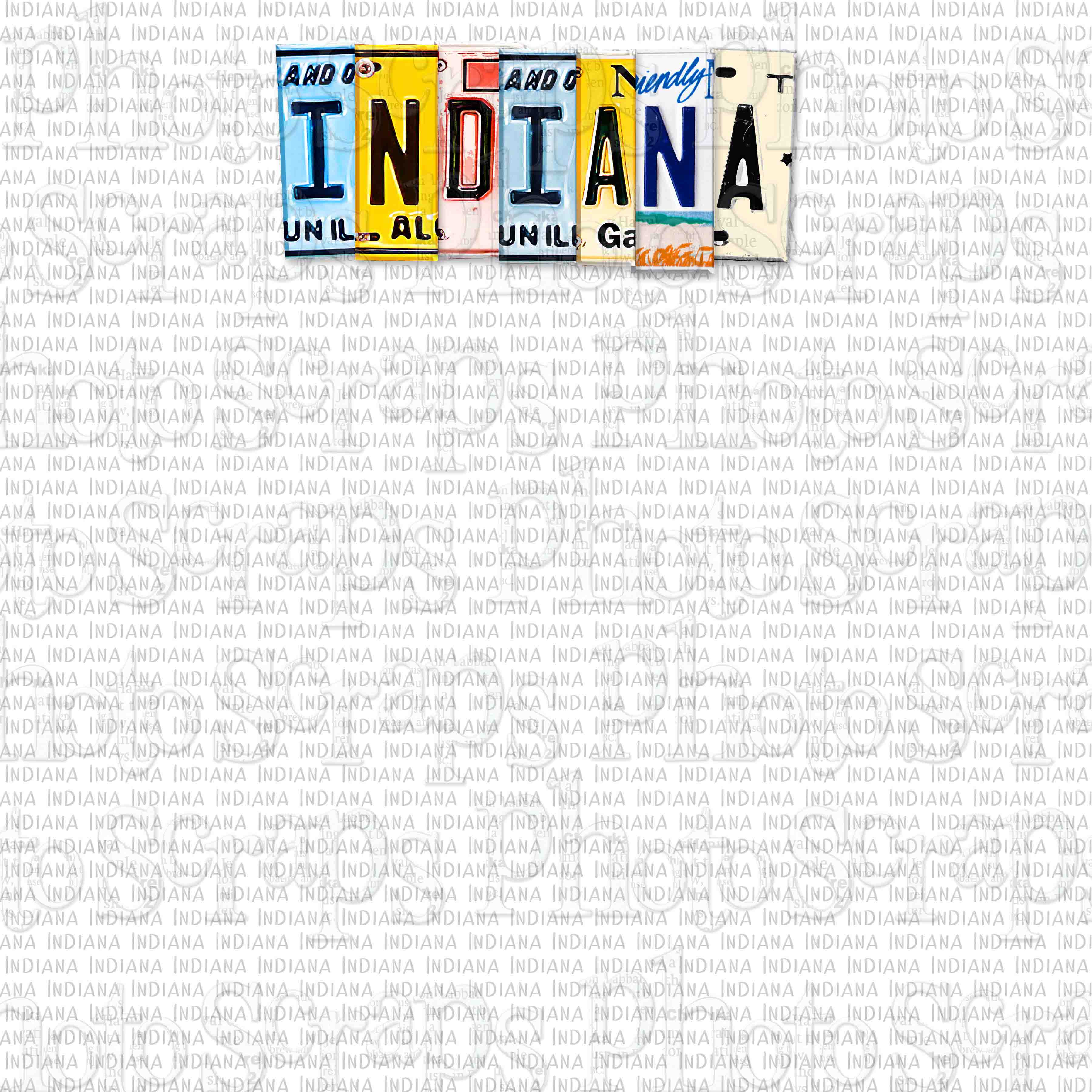 Indiana State License Plate Title Paper – Photo Scraps