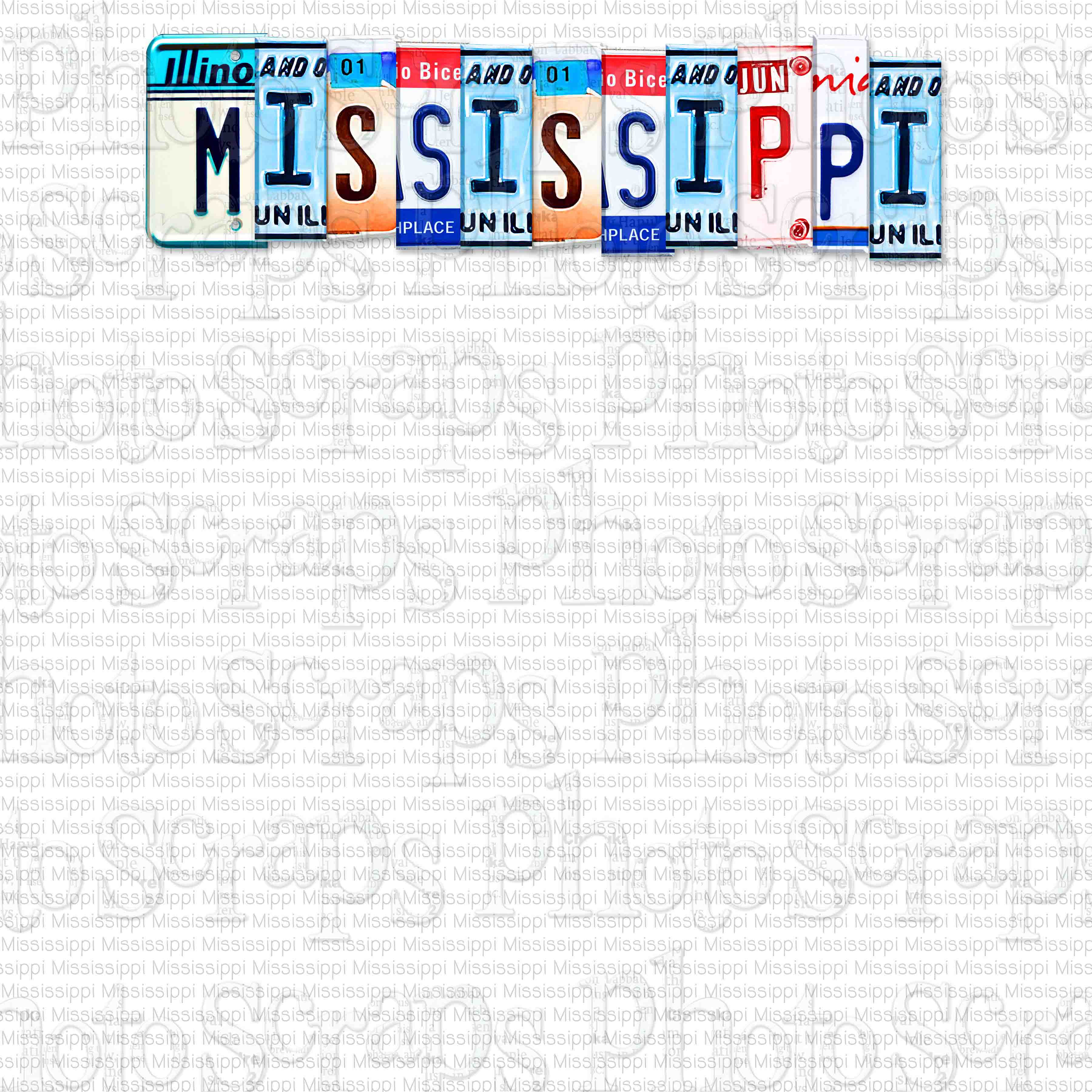 Mississippi State License Plate Title Paper – Photo Scraps
