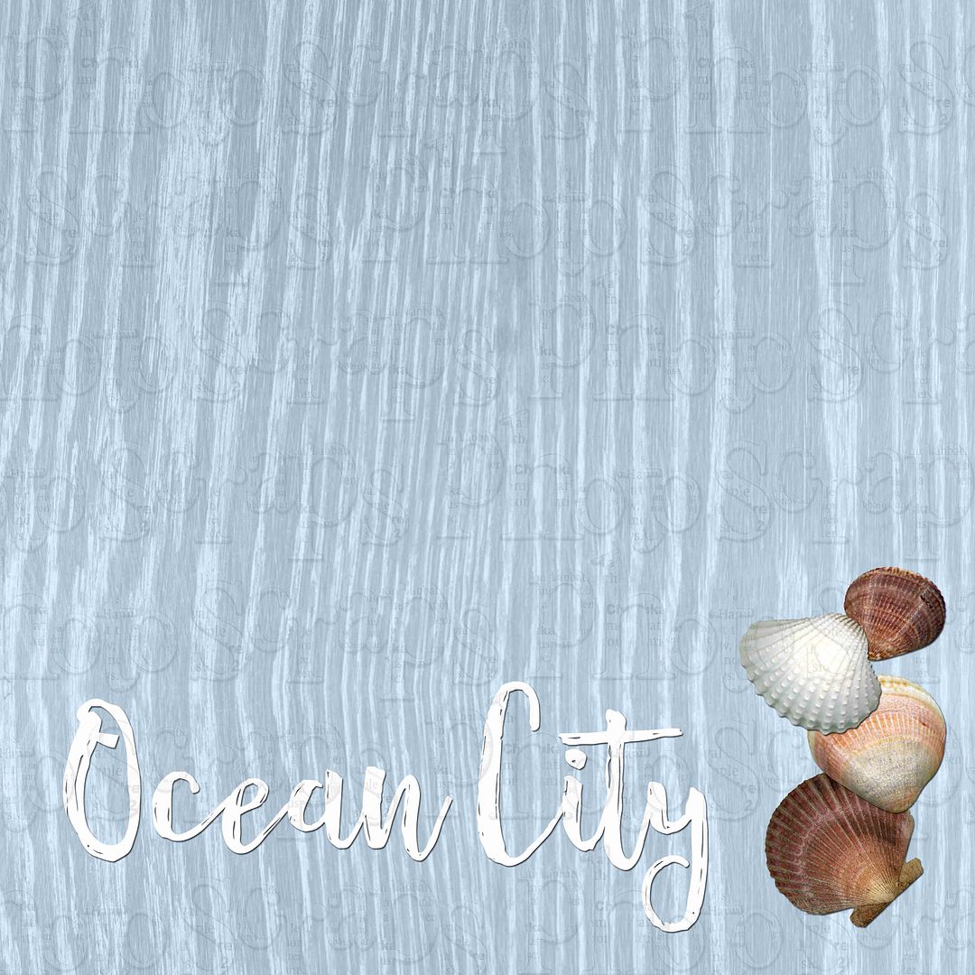 Ocean City with shells – Photo Scraps