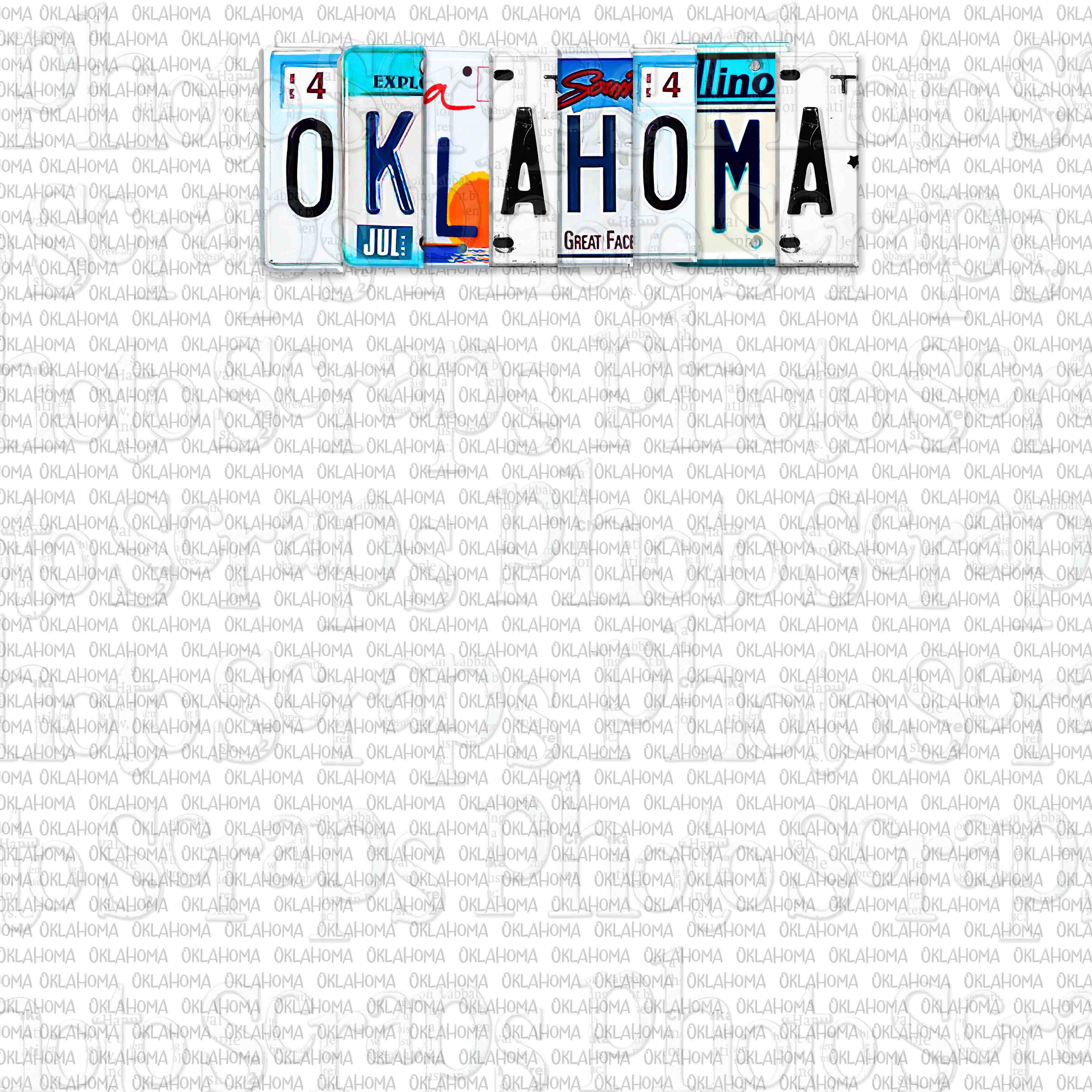 Oklahoma State License Plate Title Paper – Photo Scraps