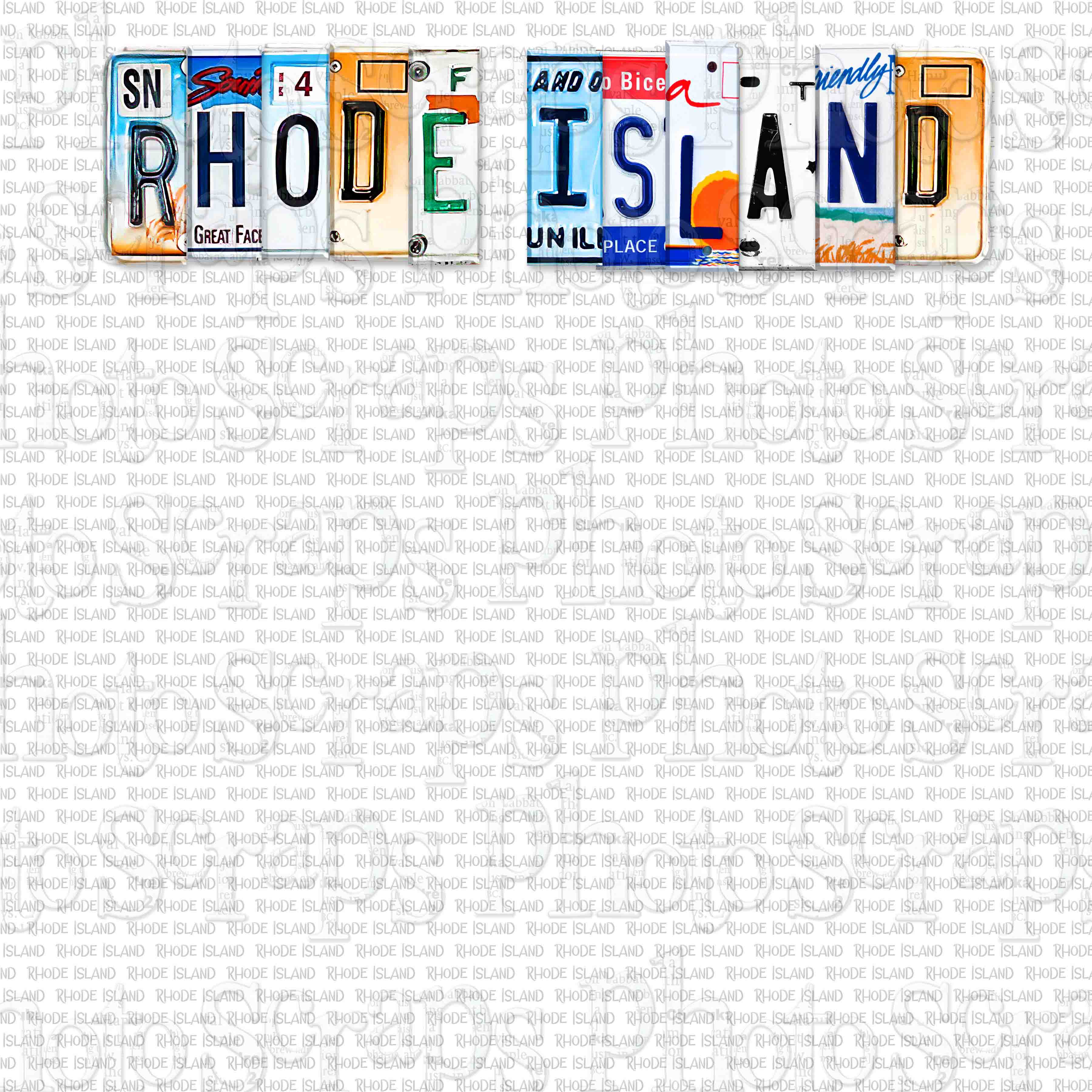 Rhode Island State License Plate Title Paper – Photo Scraps