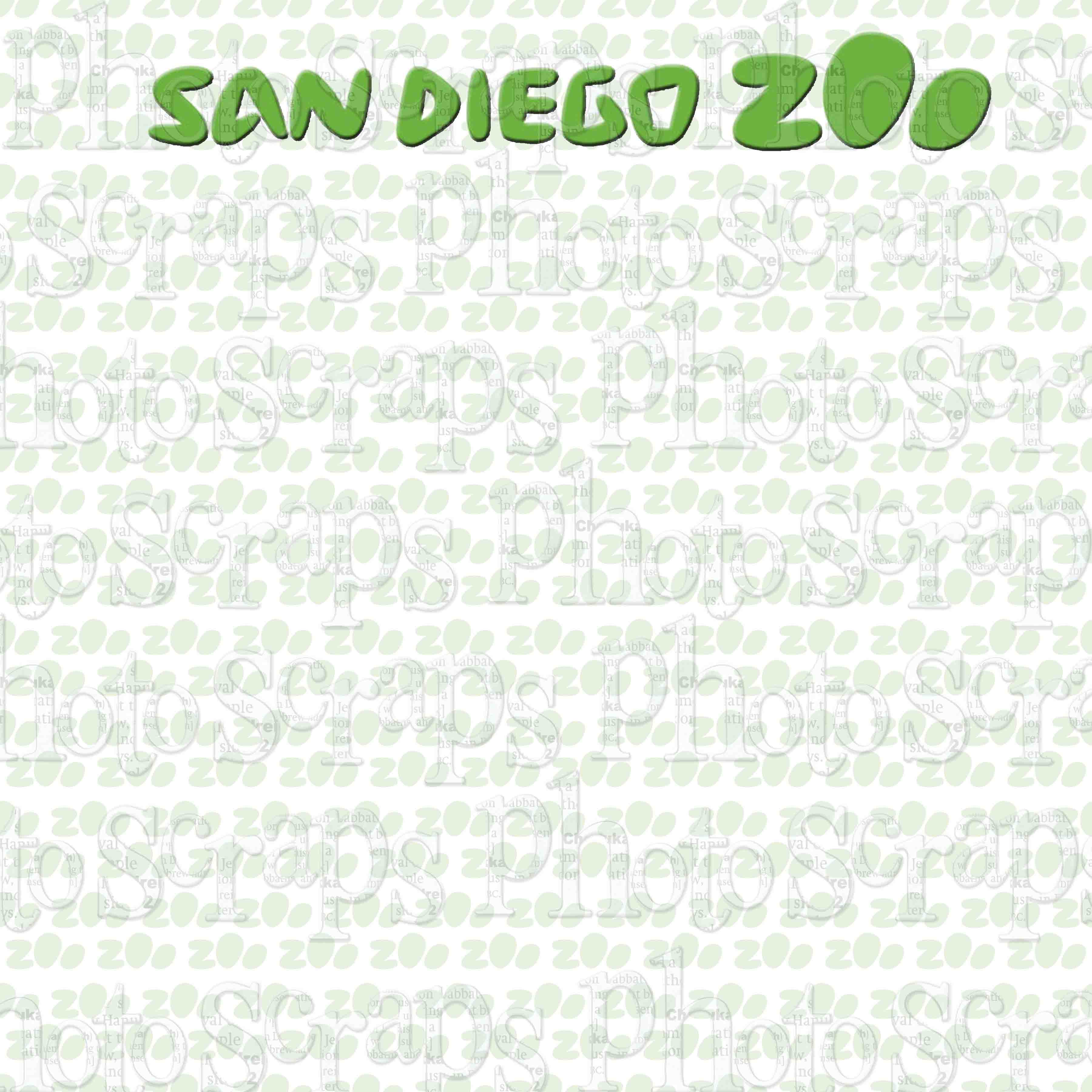 San Diego Zoo Title Paper – Photo Scraps