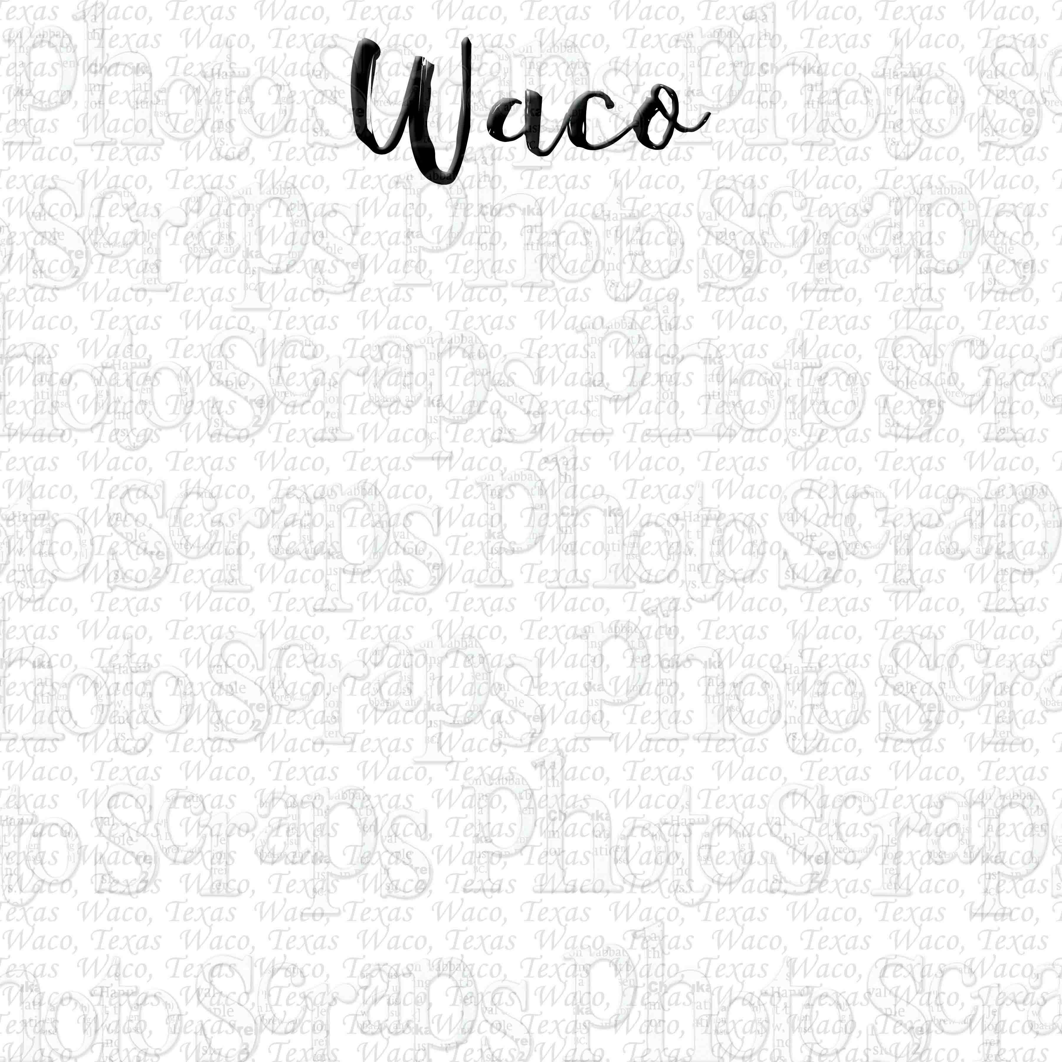 Texas Waco Title And Waco Repeating Paper – Photo Scraps