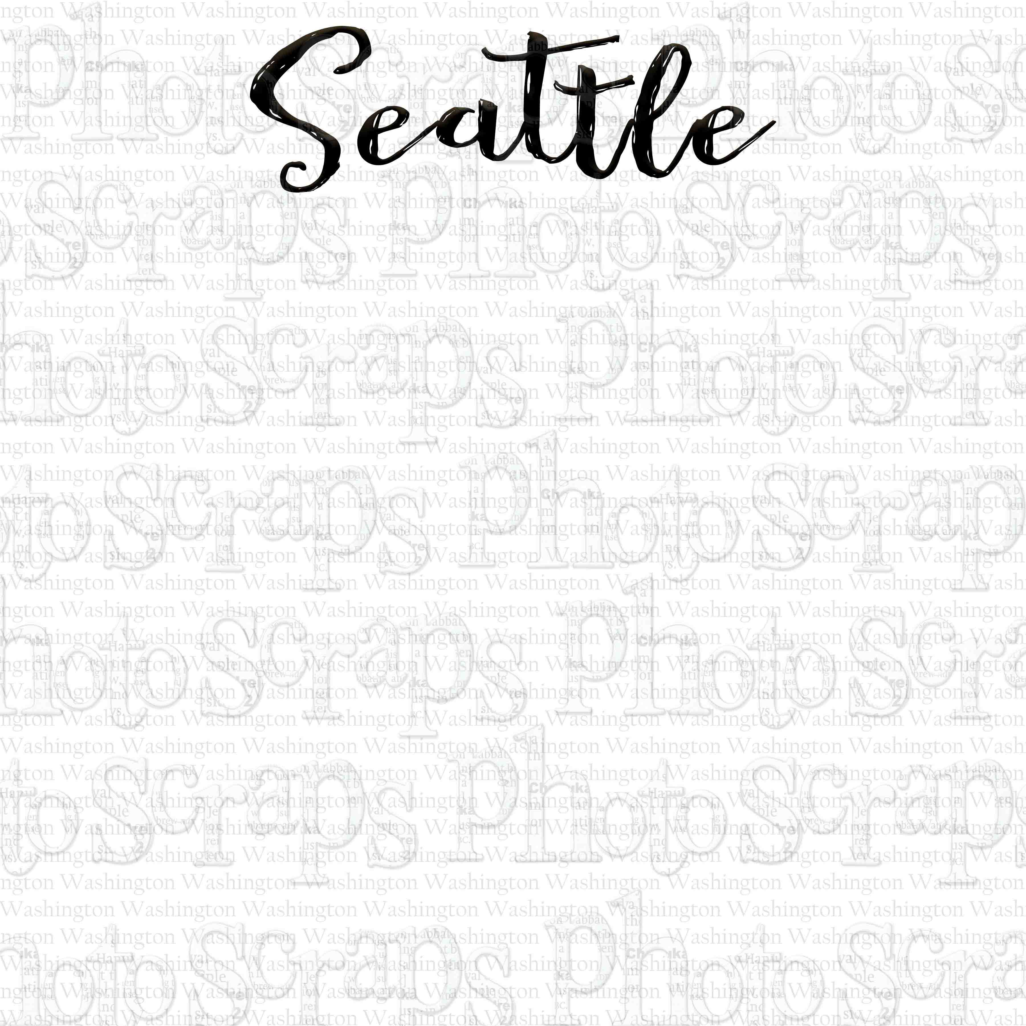 Washington Seattle Title Paper – Photo Scraps