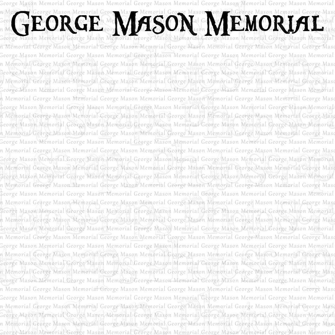 Washington DC George Mason memorial title – Photo Scraps