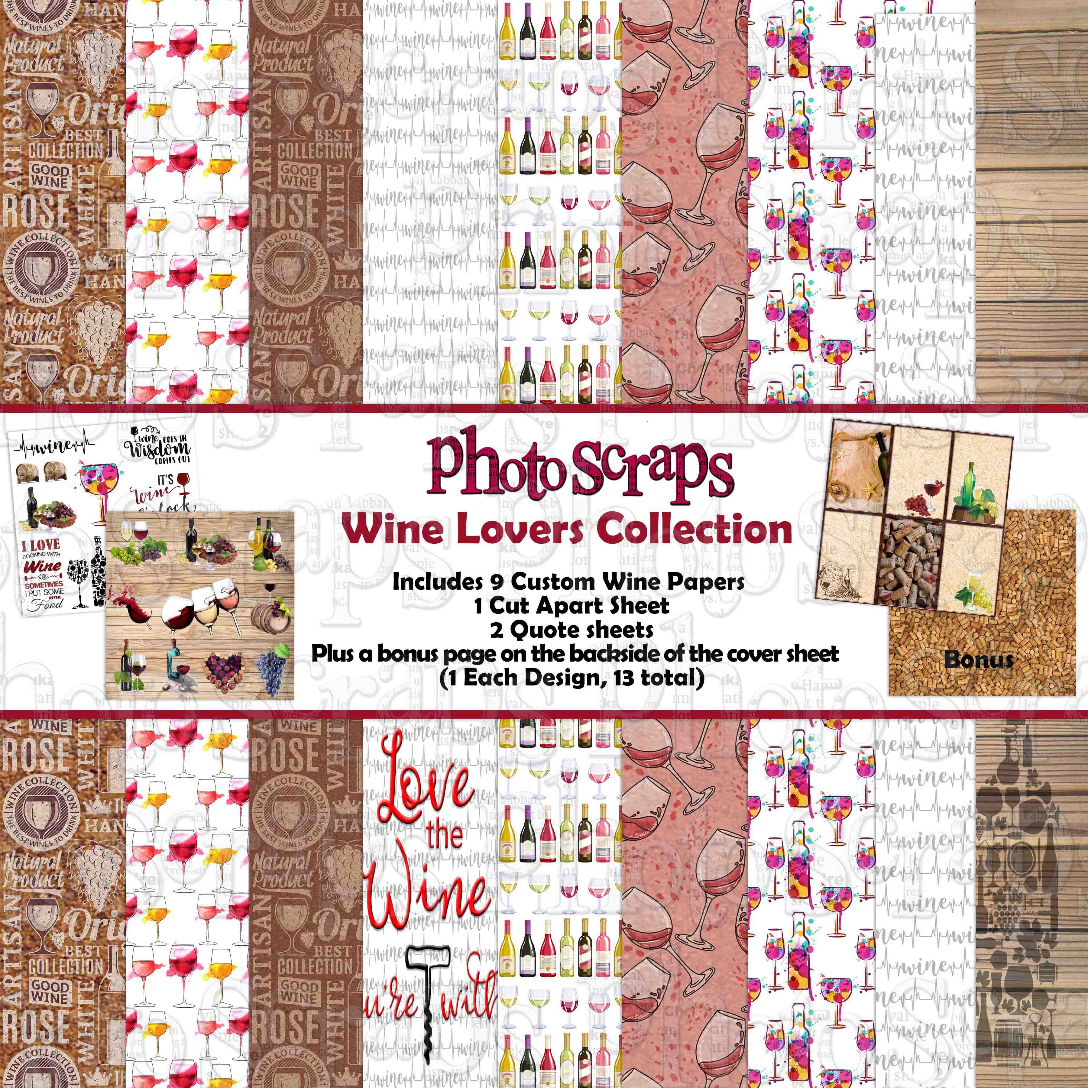Wine Lover Collection pack – Photo Scraps